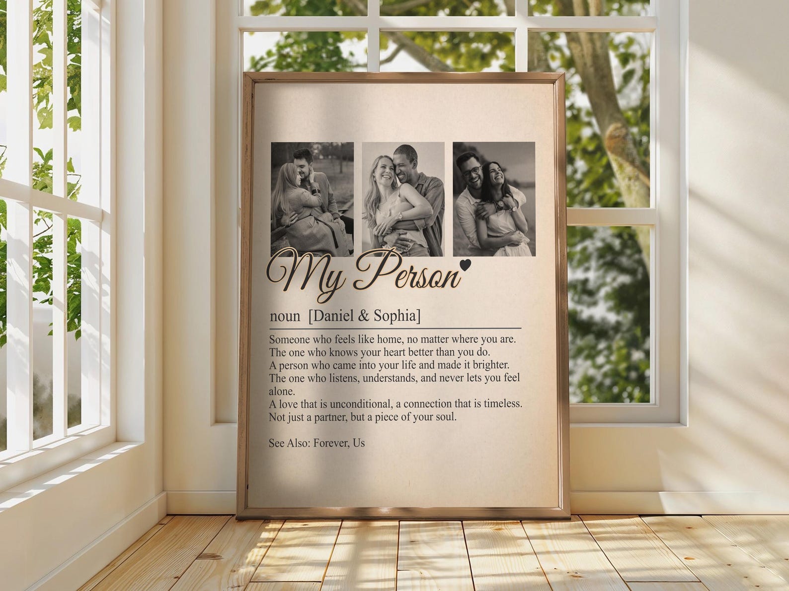 Personalized "my Person" Definition Print | Custom Photo Couple Gift ...