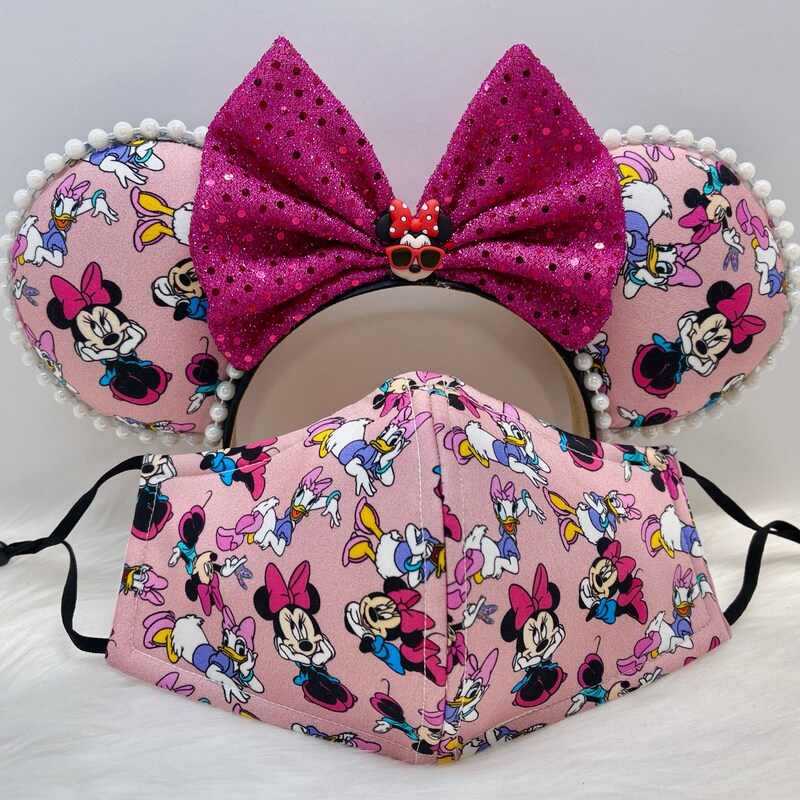 Minnie Mouse Face Mask - Etsy