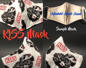 Kiss Band Face Mask - Etsy
