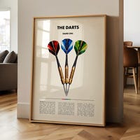 180 Darts Wall Art Print - Hand Drawn Abstract Darts Poster - Playful ...