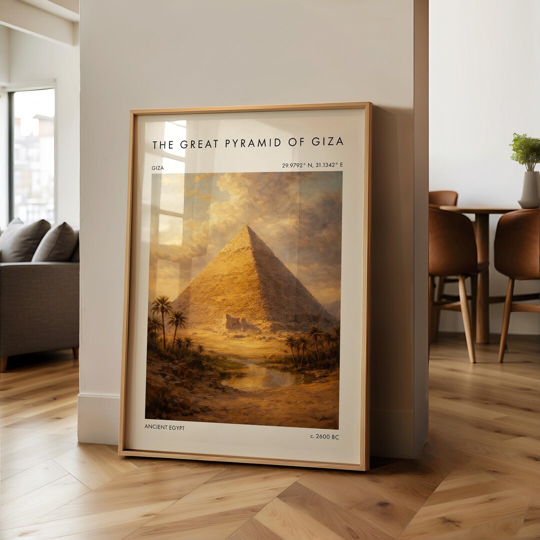Great Pyramid of Giza PRINTED Poster | Ancient Egypt Art | Culture ...