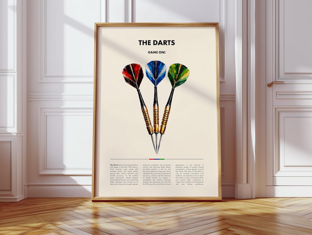 Darts DIGITAL Poster | Vintage Style Darts Art Print | Sports Wall ...