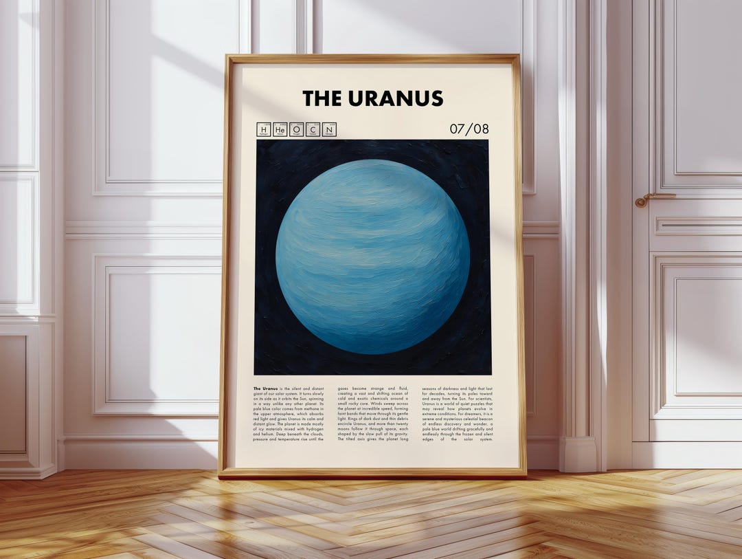 Uranus DIGITAL Poster | Planet Art Print | Solar System Decor | Science ...