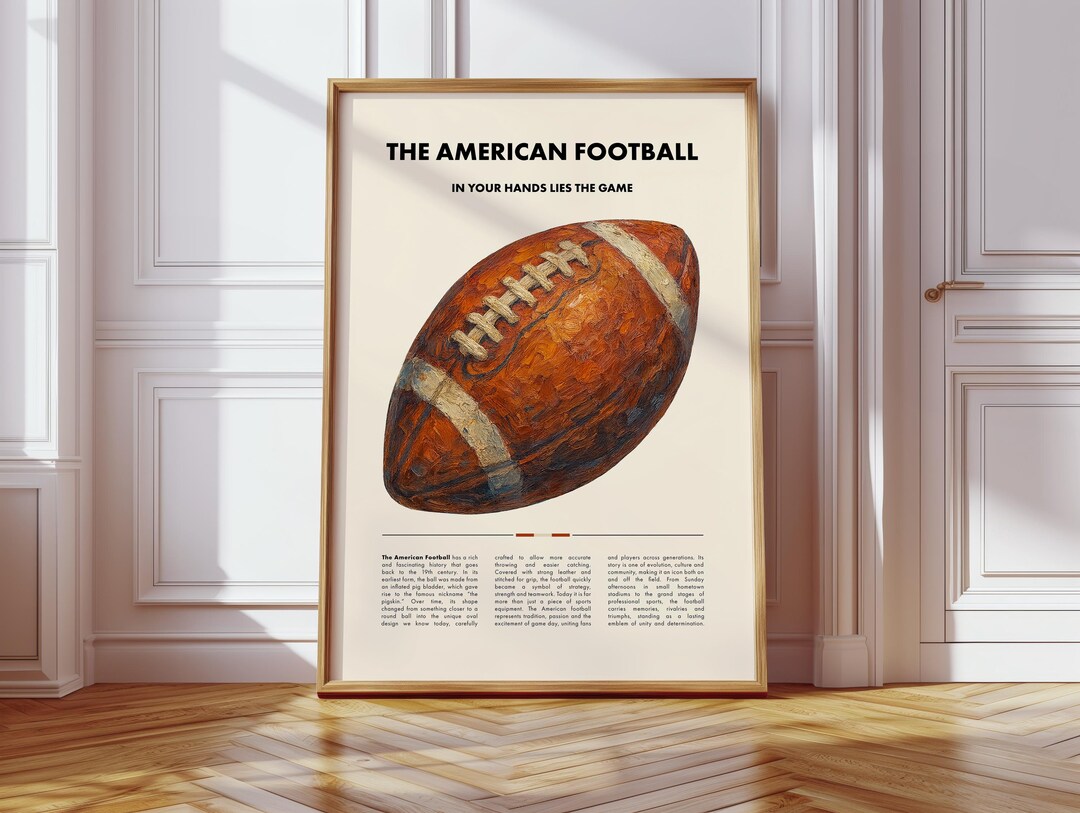 American Football DIGITAL Poster | Vintage Style Football Art Print ...