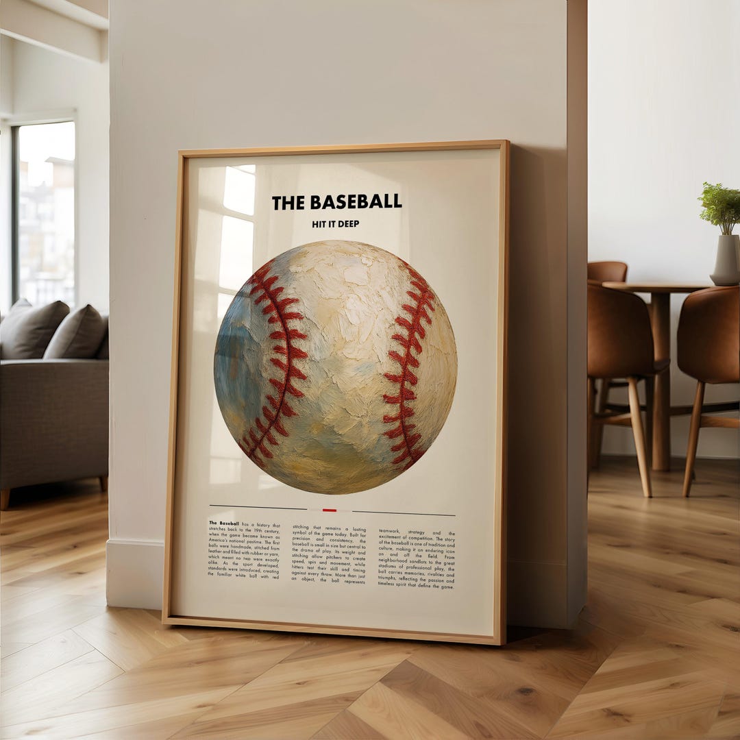 Baseball PRINTED Poster | Vintage Style Baseball Art Print | Sports ...