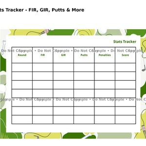 Reusable Scorecard | Printable Golf Score Tracker | 18-hole Scorecard ...