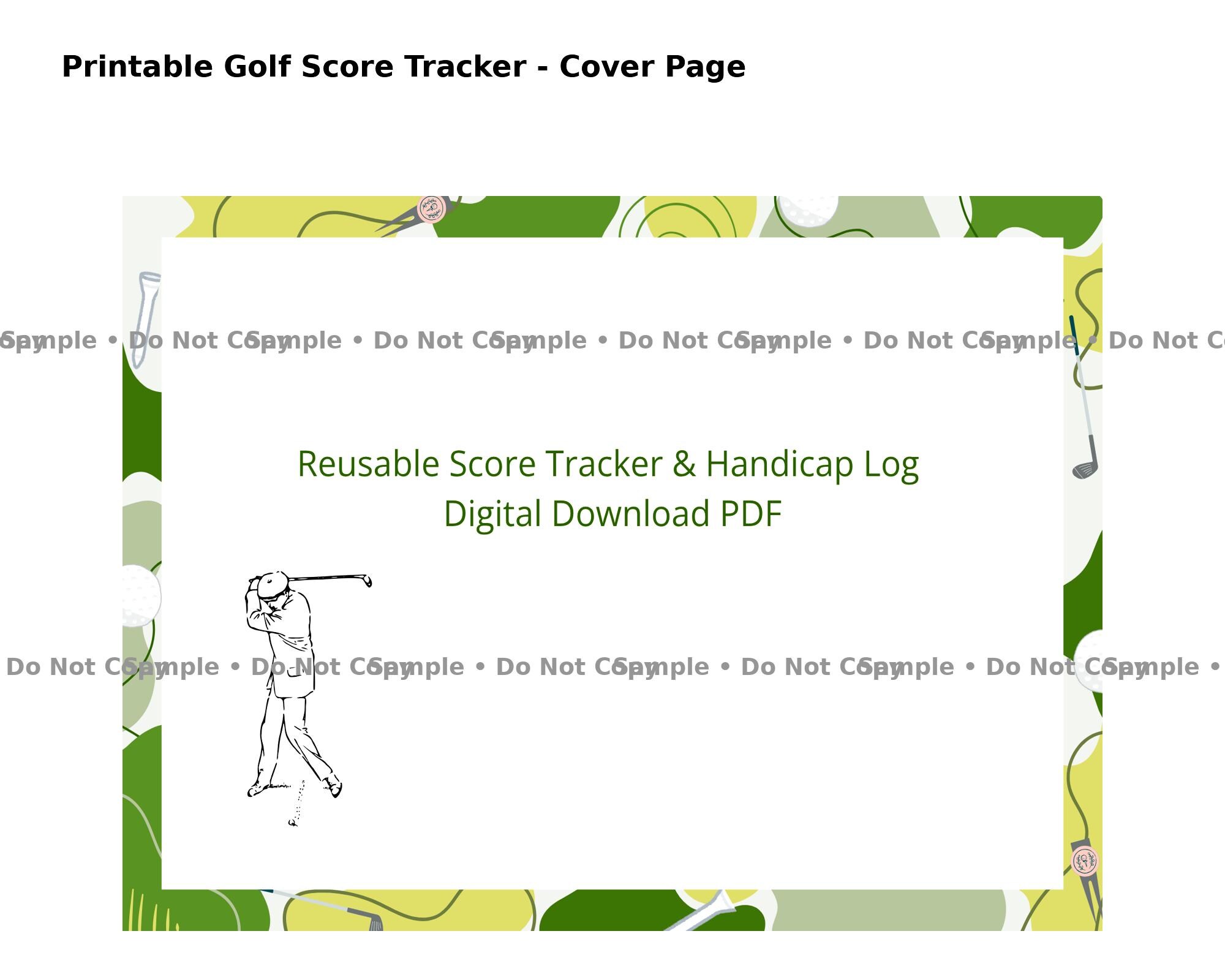 Reusable Scorecard | Printable Golf Score Tracker | 18-hole Scorecard ...