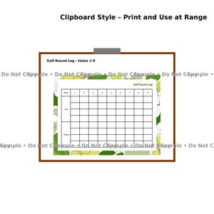 Reusable Scorecard | Printable Golf Score Tracker | 18-hole Scorecard ...