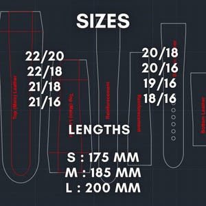 Leather Watch Strap Template | 24 Sizes | Watch Band Pattern | DWG ...