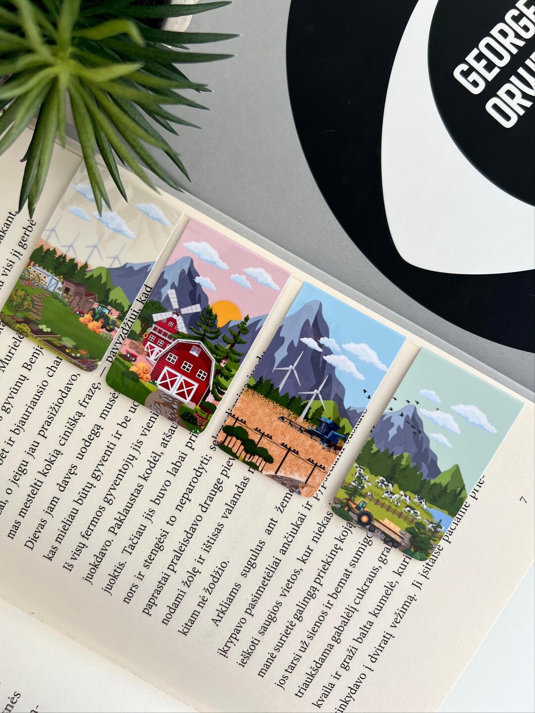 Magnetic Farm Bookmark Set | Countryside & Barn Landscape Bookmarks ...