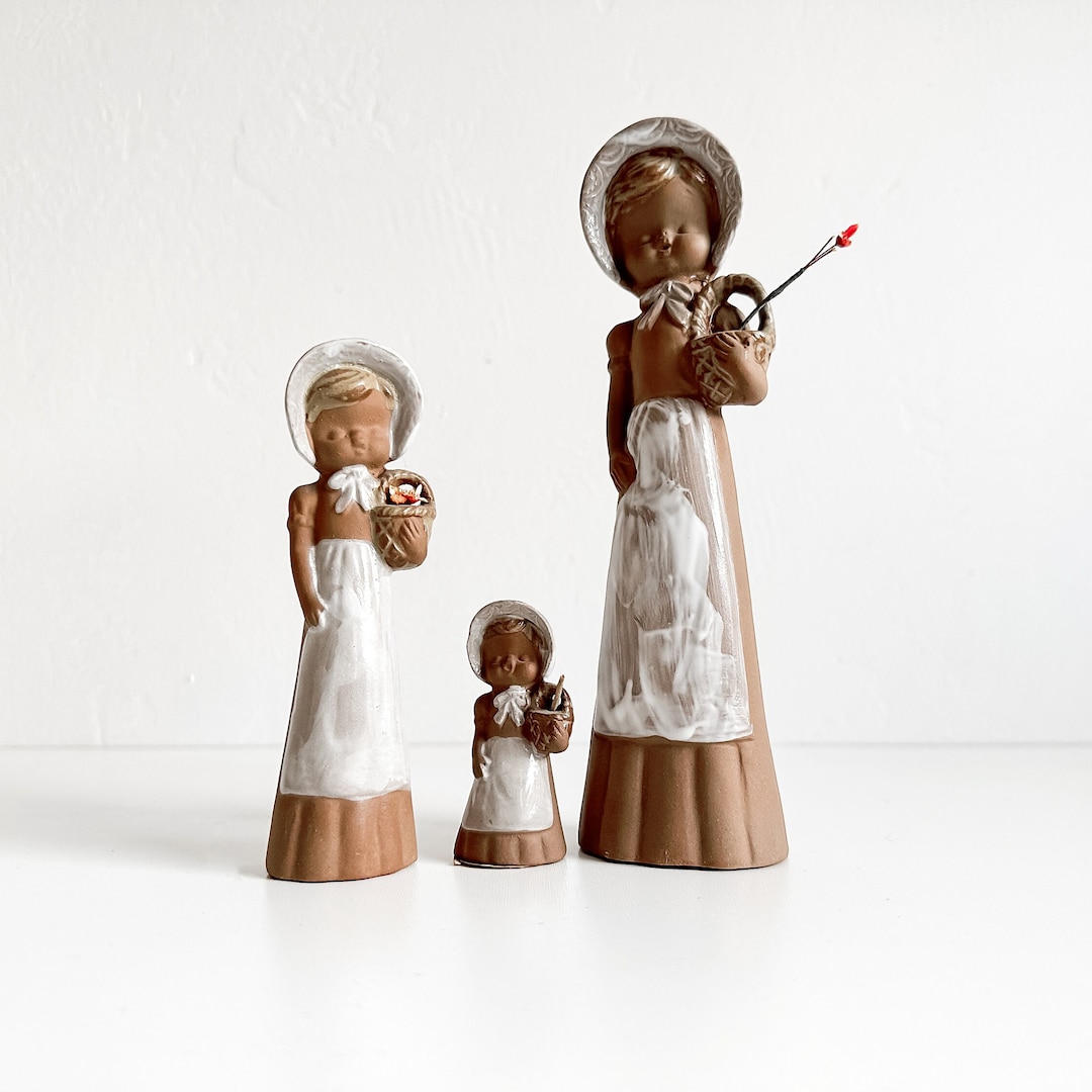 Vintage Set of Three Country Family Figurines. Farm Family Figurines ...