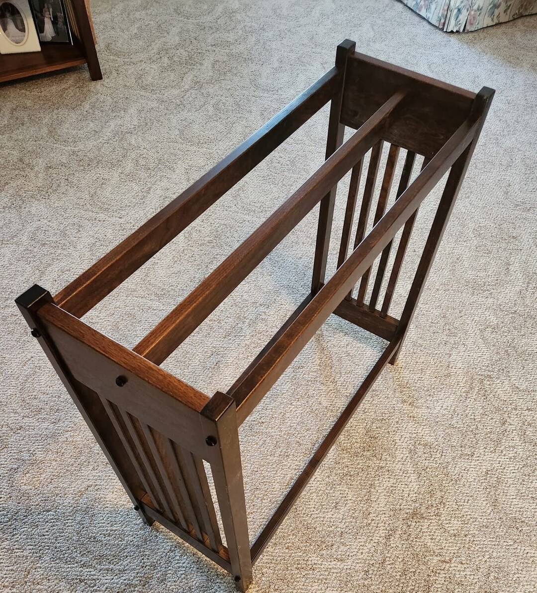Hand Crafted New Solid Cherry Wood Mission Style Quilt Rack/blanket ...