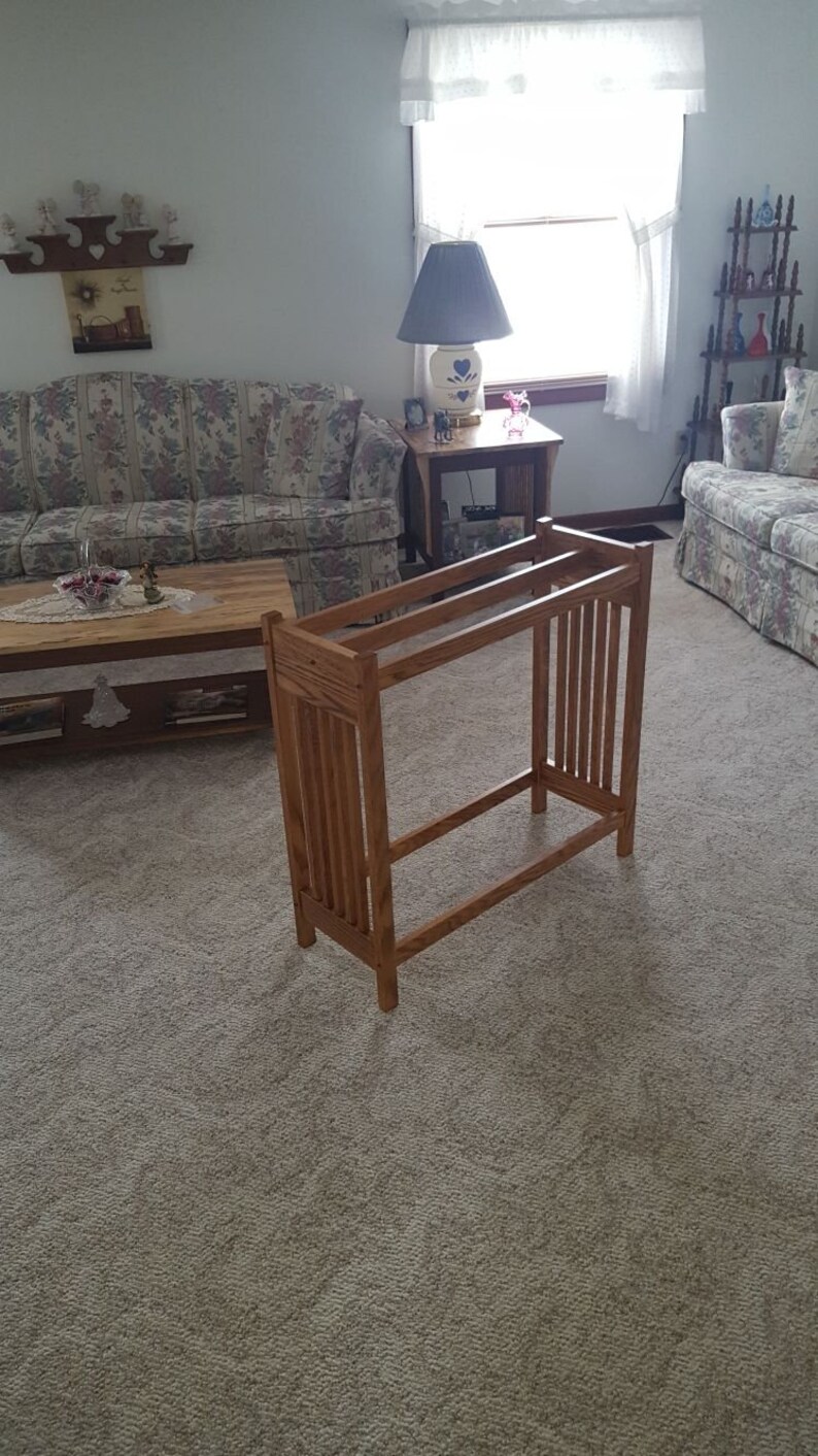 Hand Crafted Custom Made NEW Solid Red Oak Wood Quilt Rack | Etsy