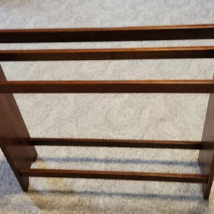 Hand Crafted NEW Solid Cherry Wood Mission Style Quilt Rack Stand ...