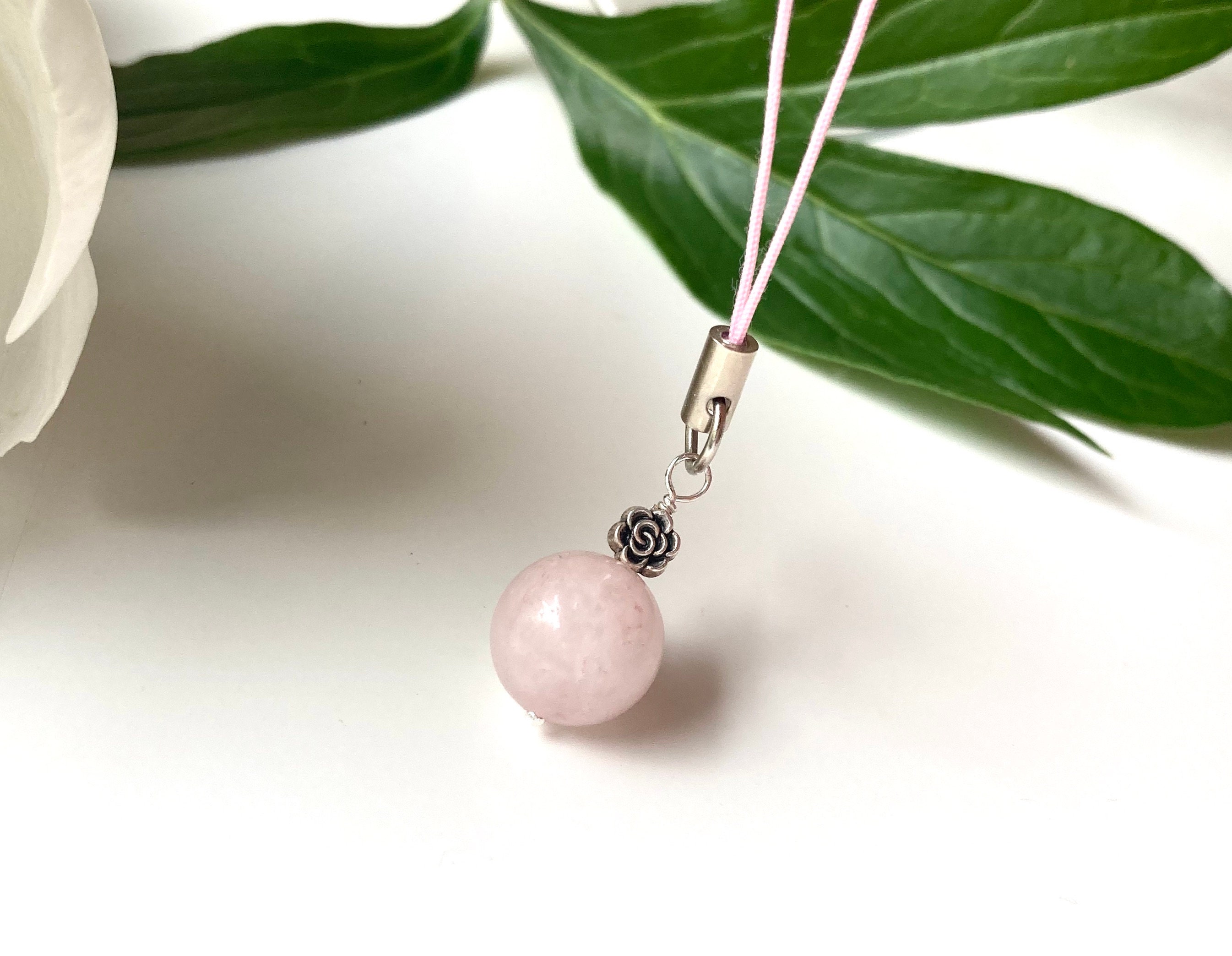 Rose Quartz Phone CharmCar CharmGemstoneHealing | Etsy