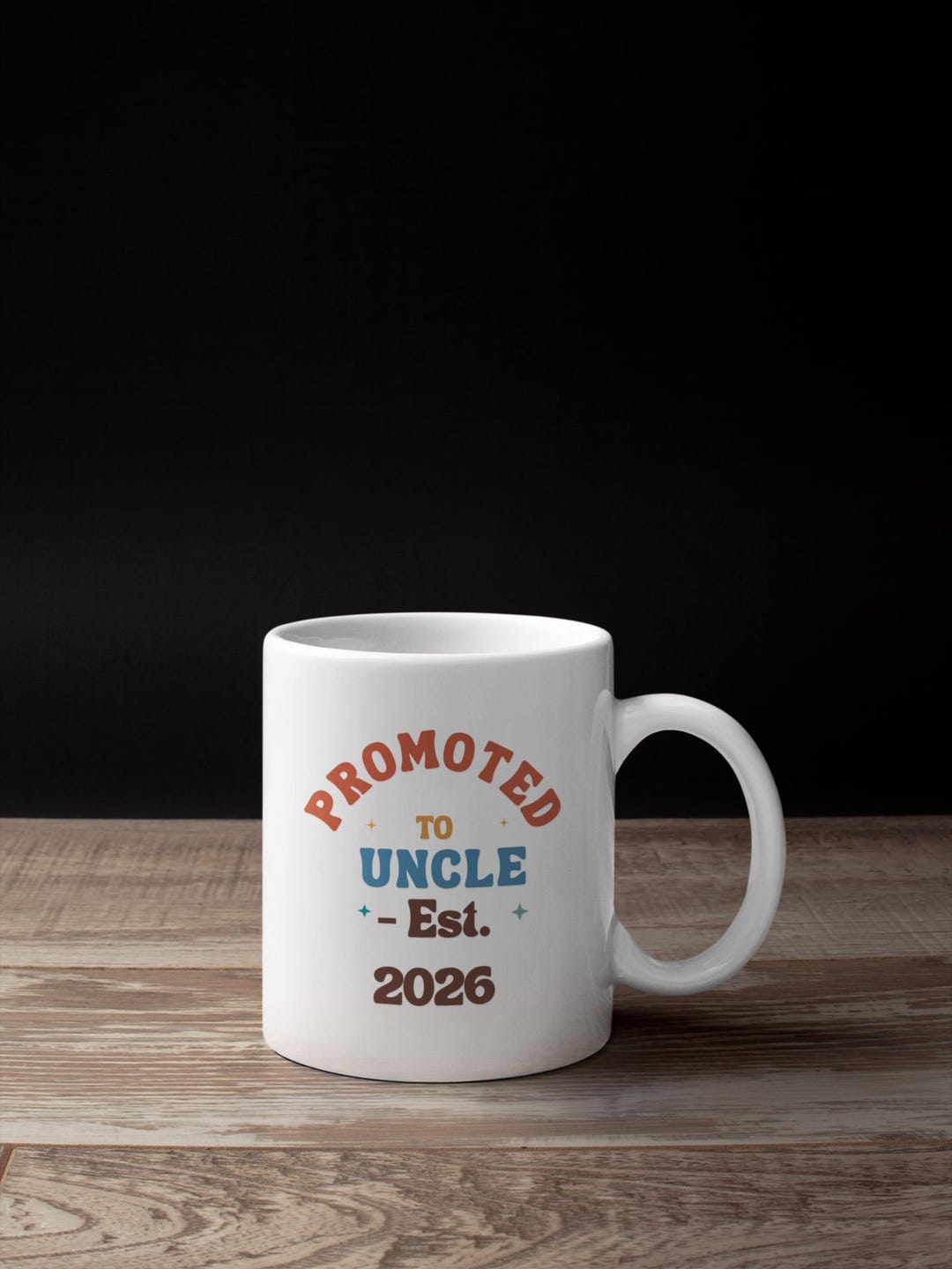 Personalized New Uncle Mug – Retro Coffee Cup | Pregnancy Announcement ...