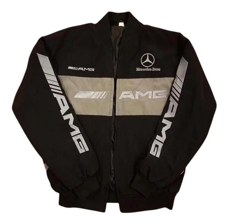 Vintage Mercedes Benz AMG Racing Jacket: Black Cordura Motorsport ...