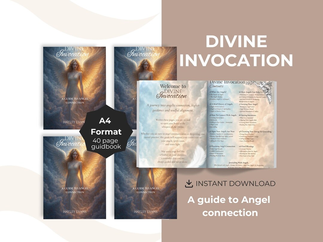 Printable Angel Guidebook - Divine Invocation - Connecting With Angels ...