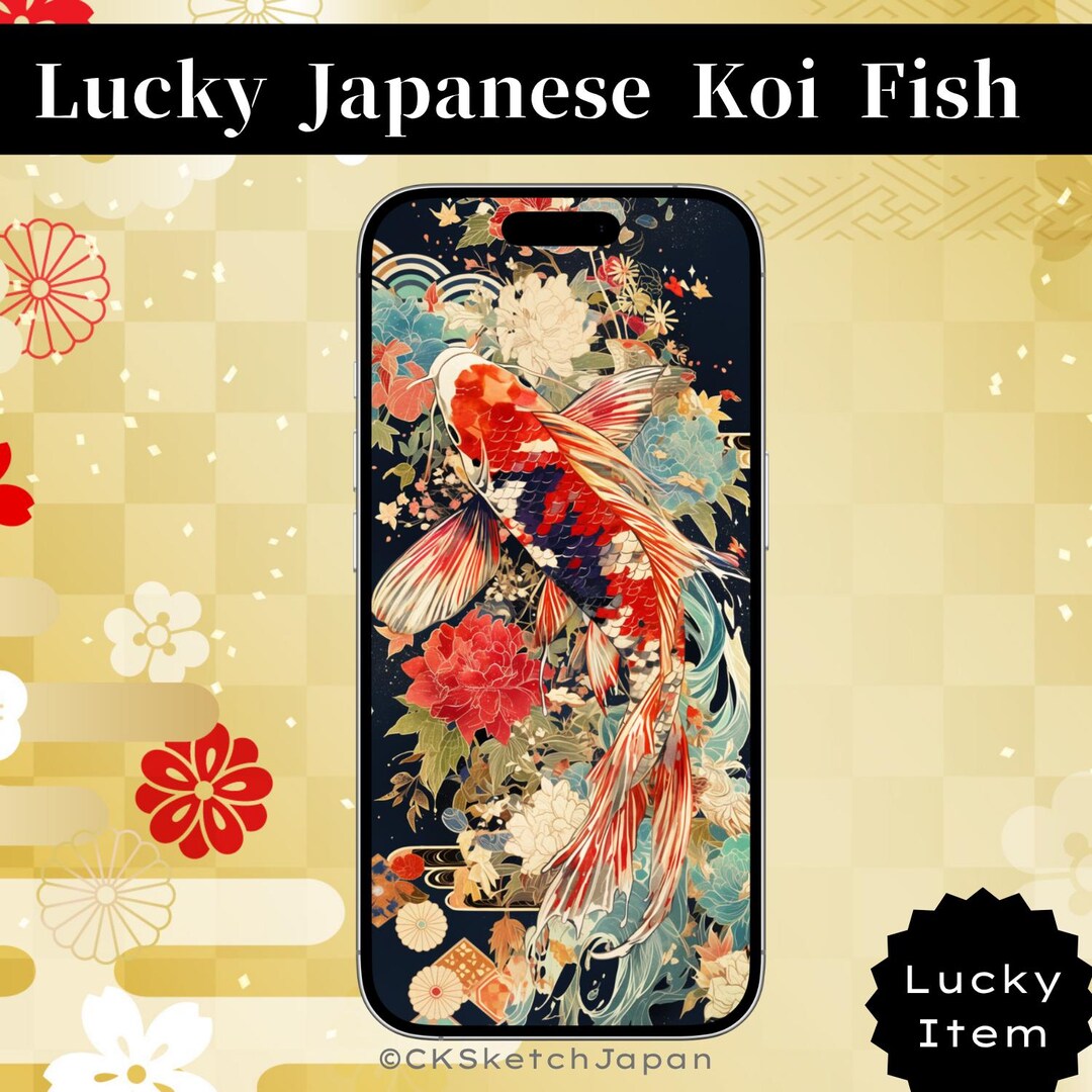Lucky Item|japanese Koi Fish Wallpaper | iPhone Android | Instant ...