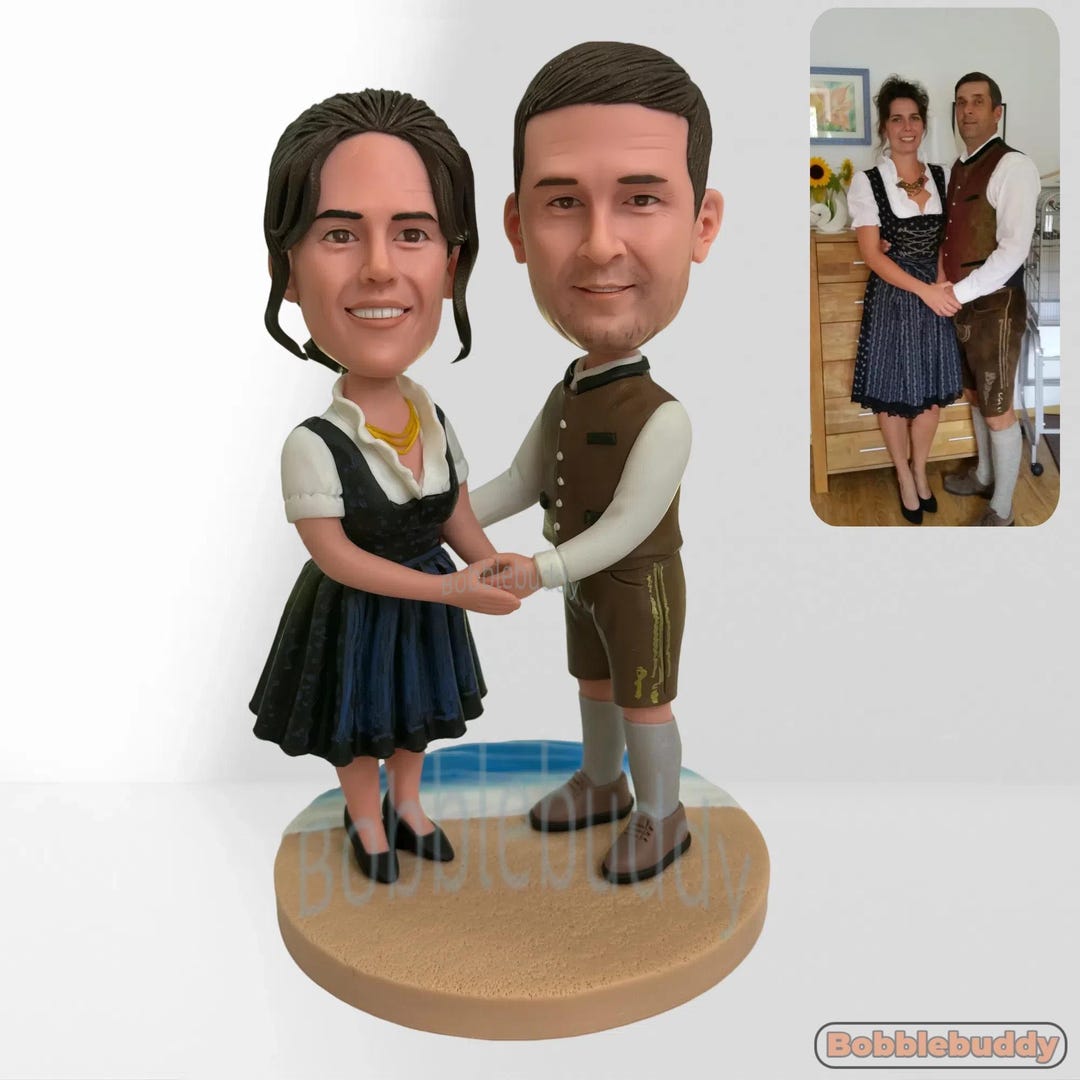 Custom Couple Bobblehead Figurine, Handmade Polymer Clay Gift - Etsy