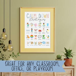 Calm Corner Poster – Printable Calm Down Sign for Classroom, Counseling ...