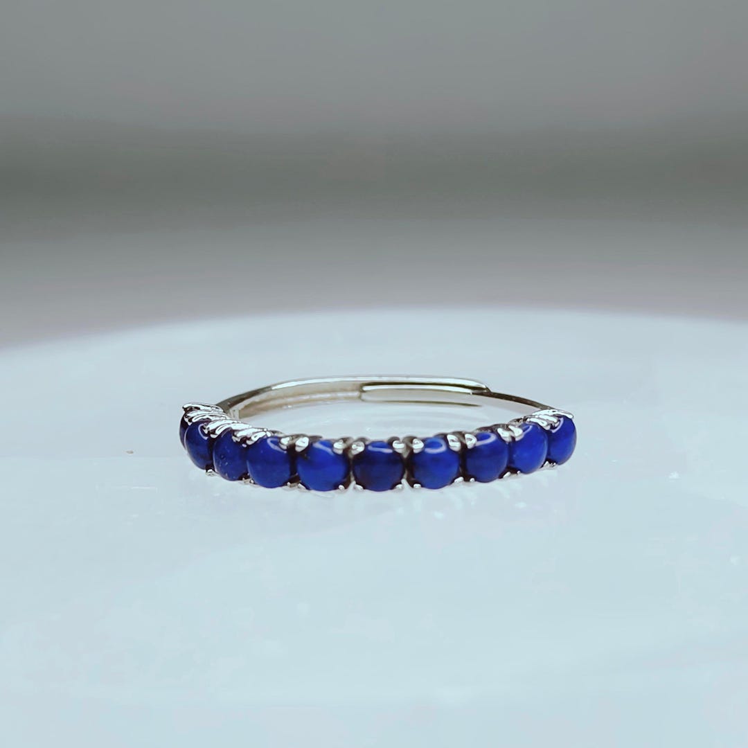 Midnight Linea | Lapis Lazuli Band Ring - Etsy