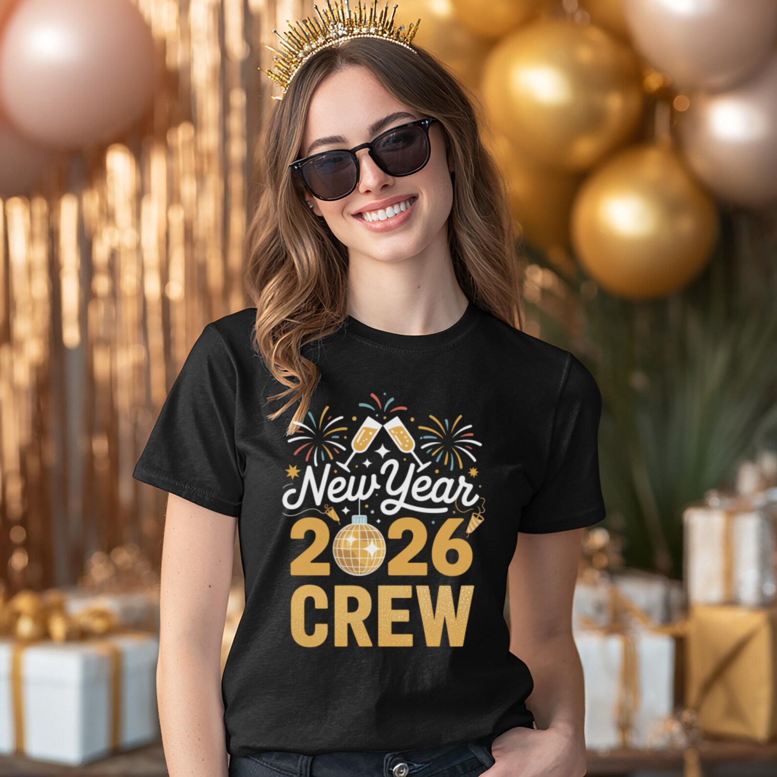 Adult New Year Shirts 2026 Crew, Bella Canvas 3001 T-shirt, Party Tee ...