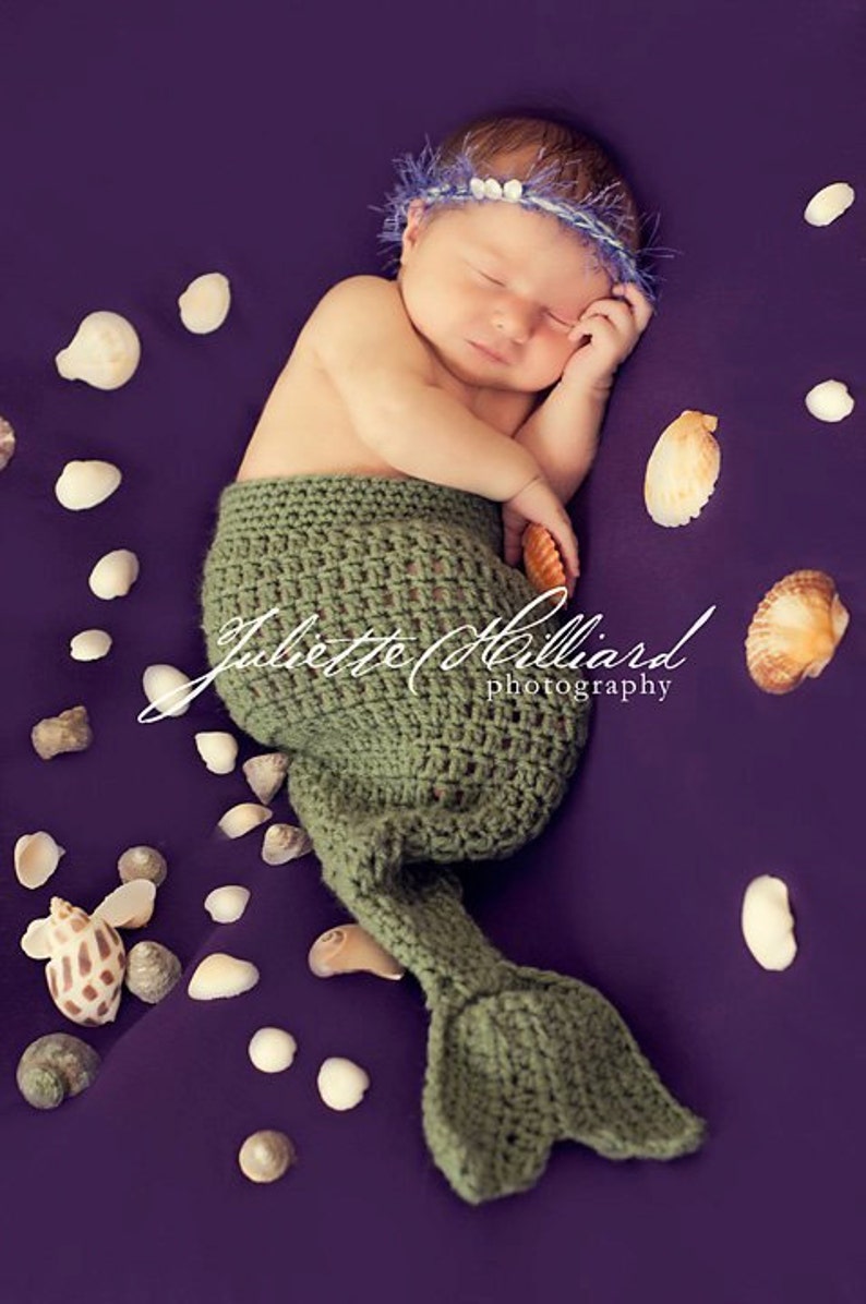 Mermaid tail crochet pattern Undersea Mermaid set baby girl | Etsy