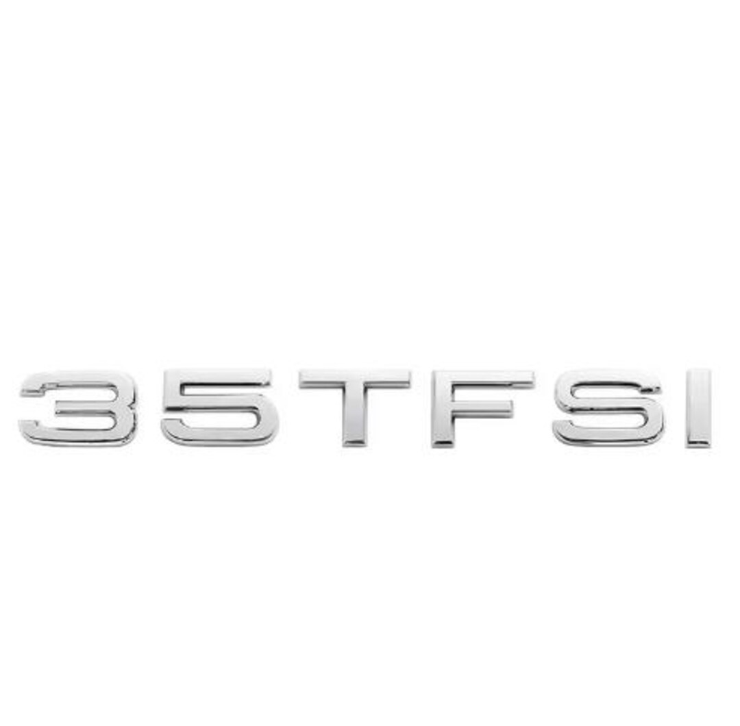 Silver Letters 35TFSI Numbers Emblem for Audi A1 A3 A4 A5 A6 A7 A8 Q2 ...