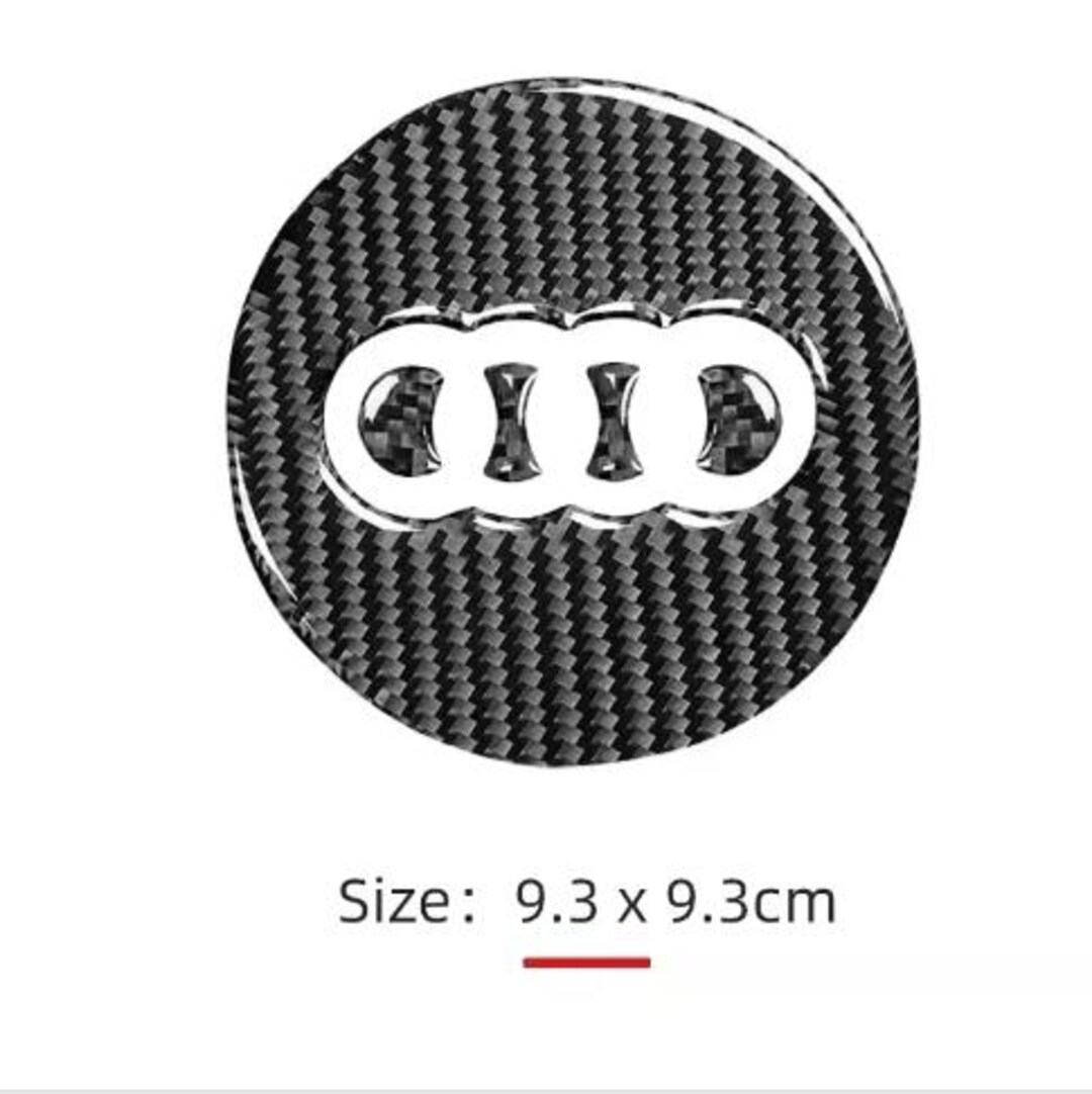 Audi Carbon Fiber Steering Wheel Sticker – Real Drip Emblem Decoration ...