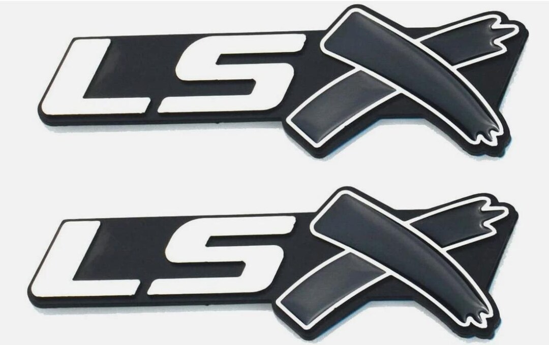 2x LSX Side Fender Rear Boot Trunk Emblem Badge for Chevy Camaro Chrome ...