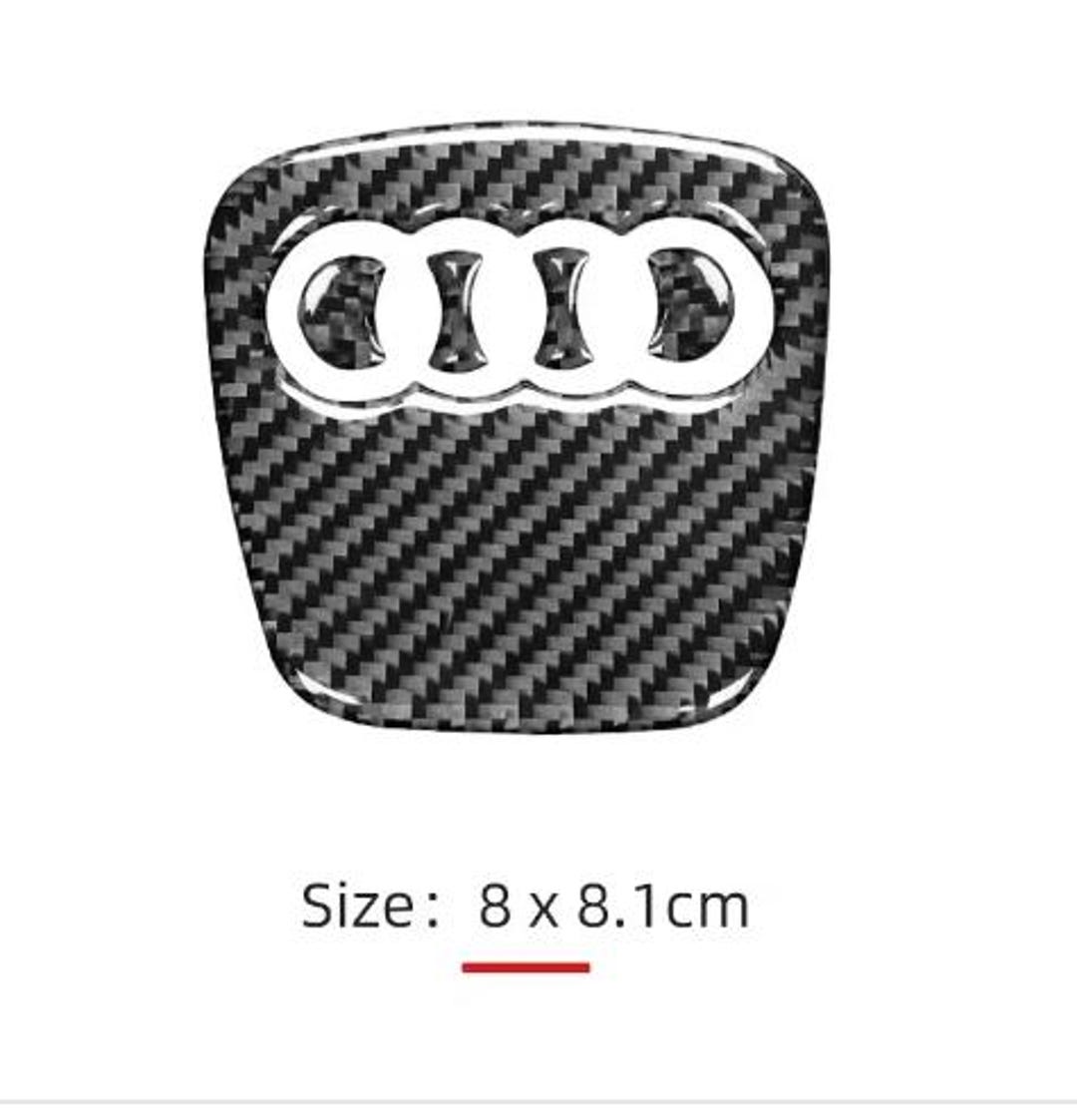 Audi Carbon Fiber Steering Wheel Sticker – Real Drip Emblem Decoration ...