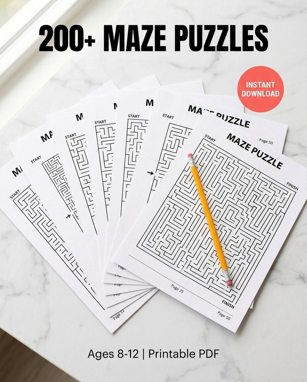 Printable Maze Puzzles for Kids | 200+ Mazes Ages 8-12 | Homeschool ...