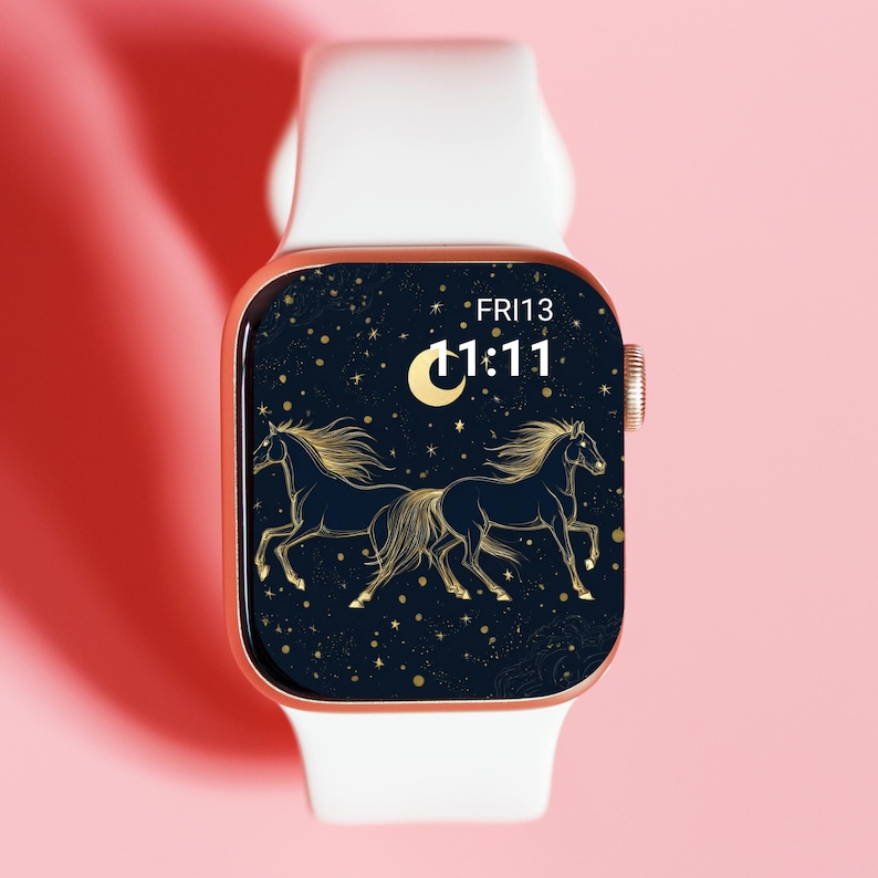 Golden Moon Horse – Luxury Apple Watch Wallpaper | Success & Freedom ...