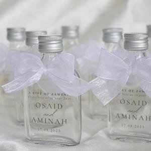 Personalized Zamzam Water Bottle Wedding Favors | Islamic Nikkah Walima ...