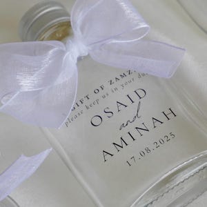 Personalized Zamzam Water Bottle Wedding Favors | Islamic Nikkah Walima ...