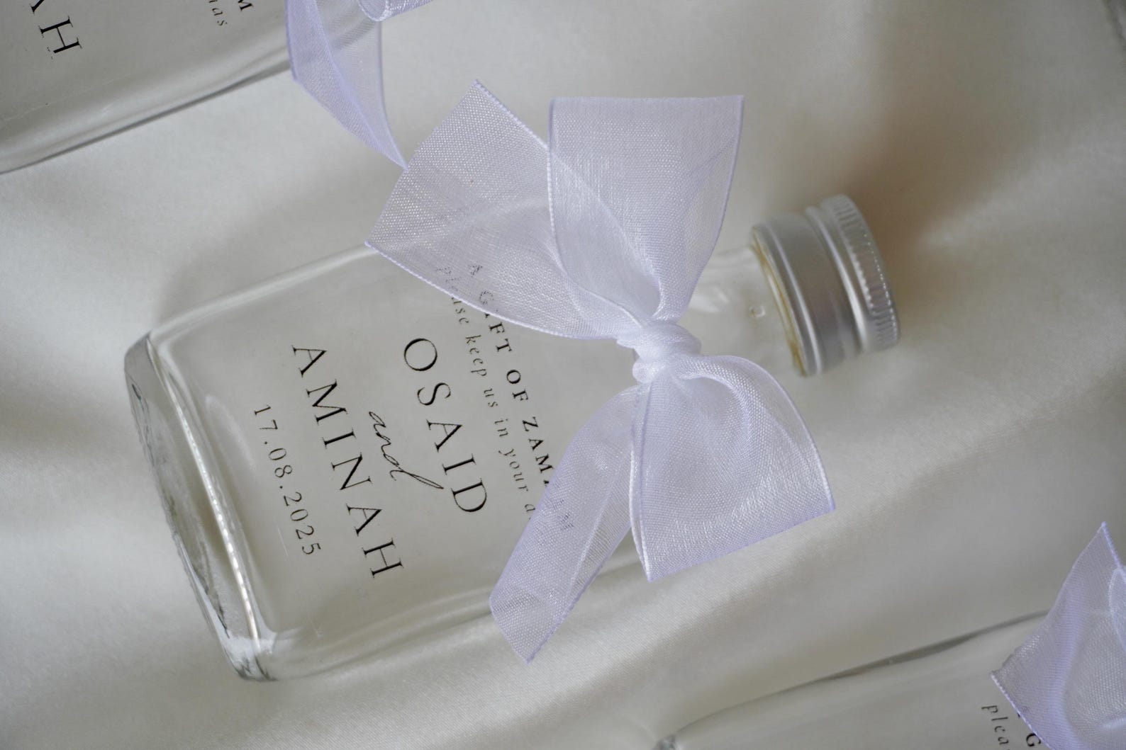 Personalized Zamzam Water Bottle Wedding Favors | Islamic Nikkah Walima ...