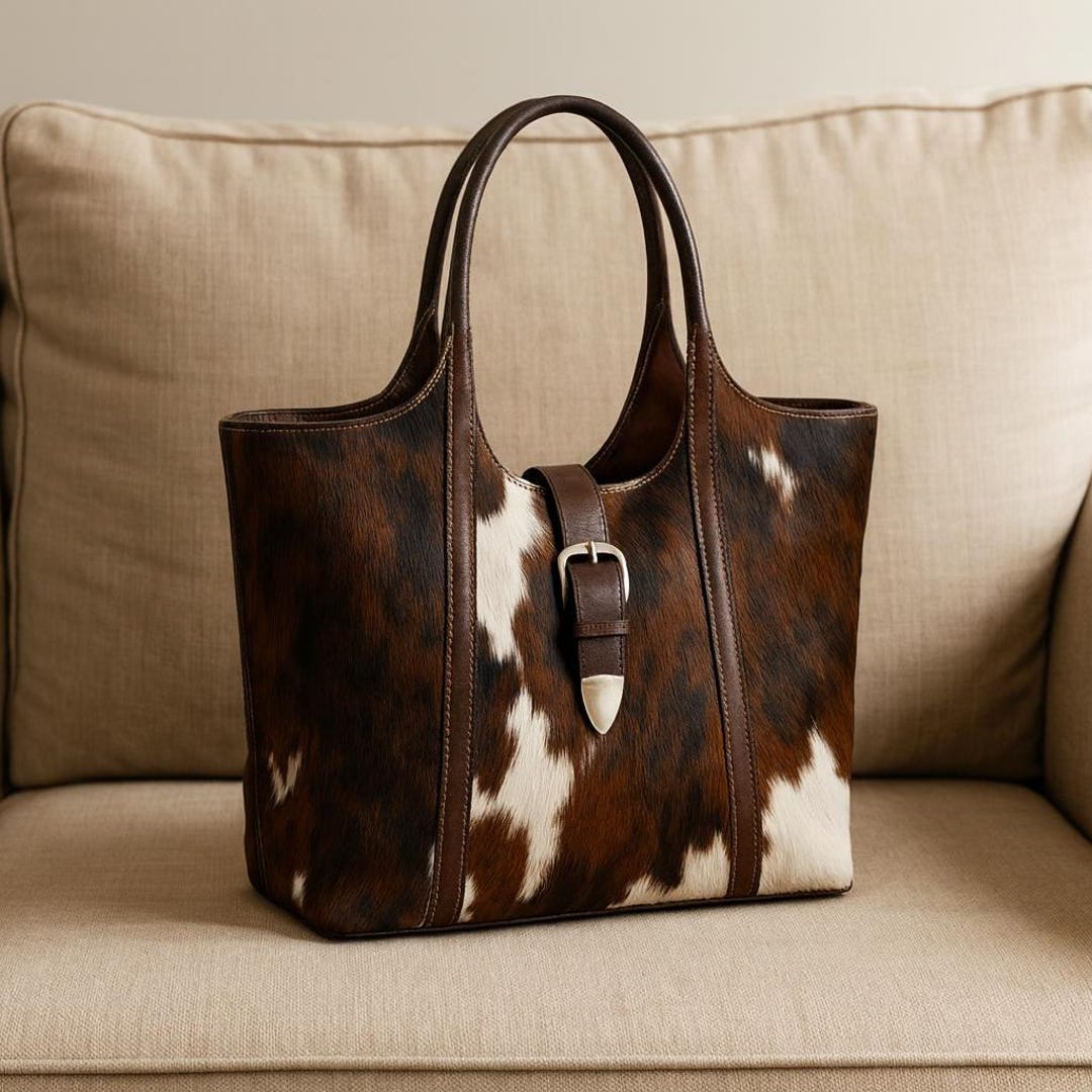 Handmade Cowhide Hair-on Tote Bag – Western Cowgirl Purse - Etsy