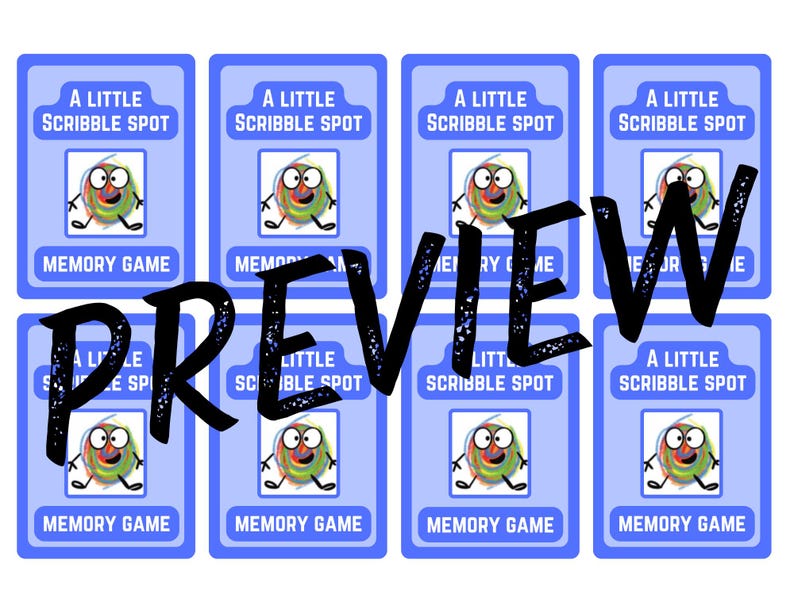 A Little Scribble Spot Memory Game- Based on the Book by Diane Alber - Etsy