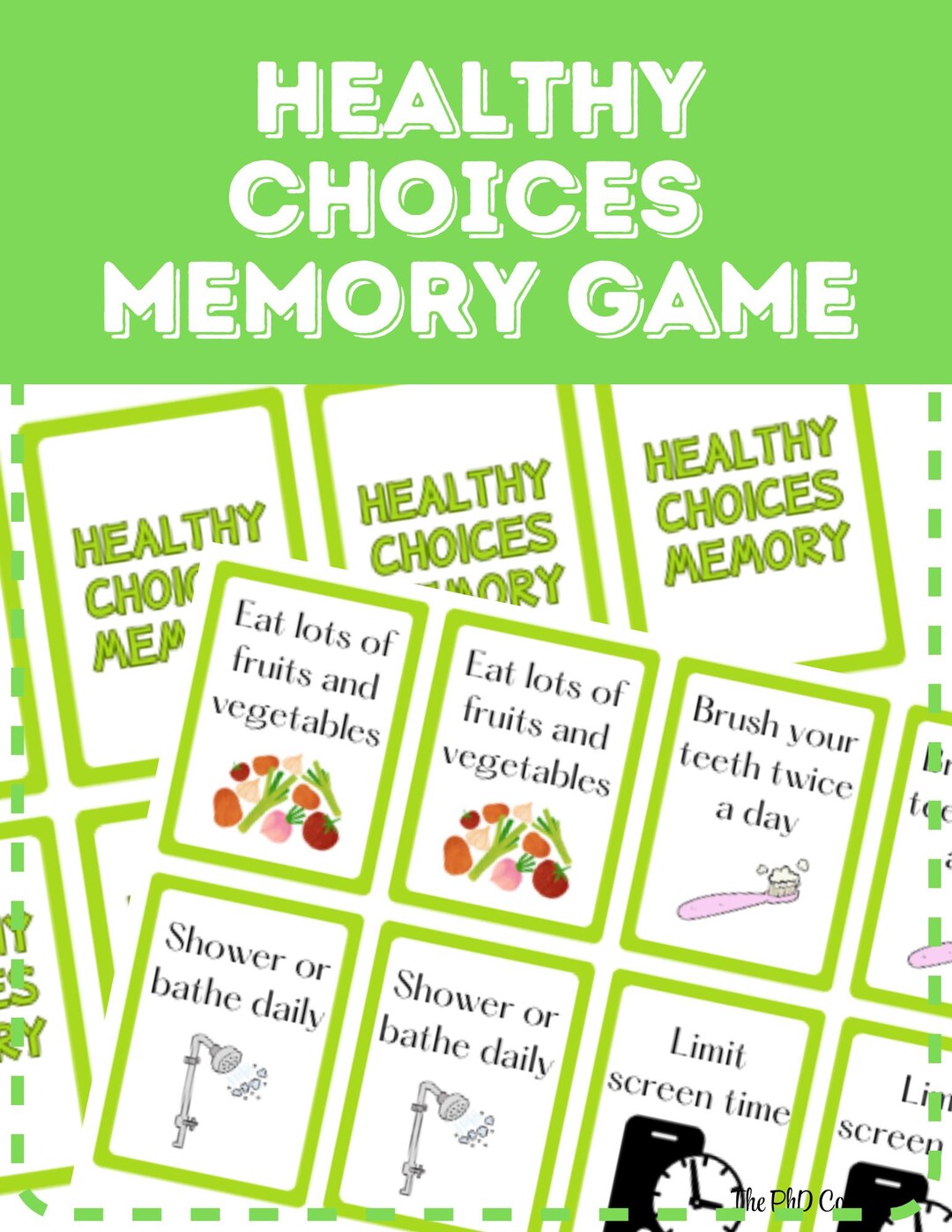 Healthy Choices Memory Game - Etsy