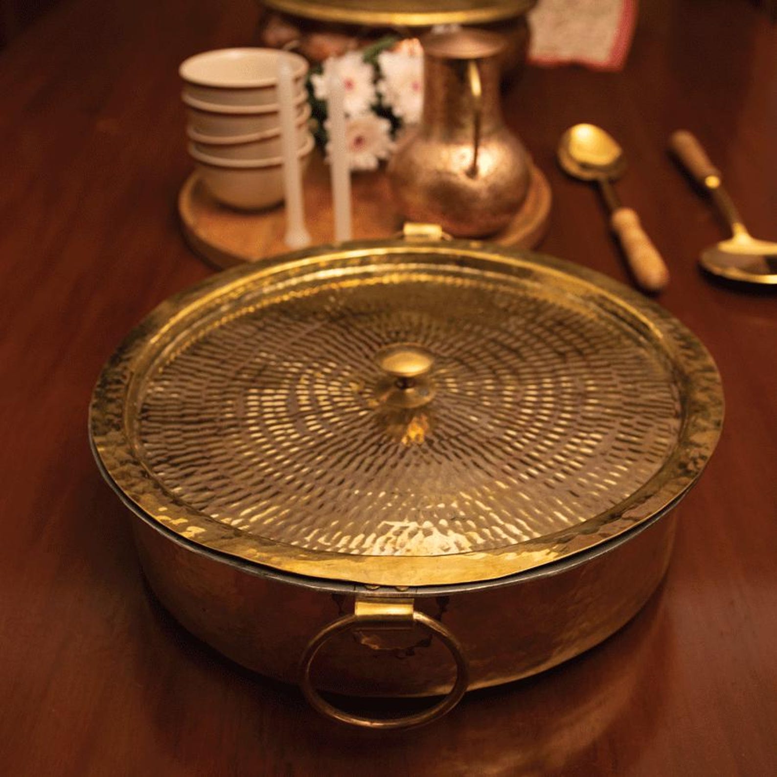 Traditional Handcrafted Brass Biryani Pot , Lagan 4 Liter - Etsy