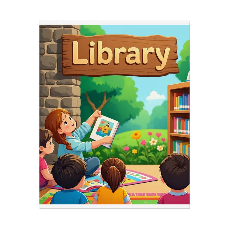 Library Posters for Kids, Educational Art, Classroom Posters or Chart ...