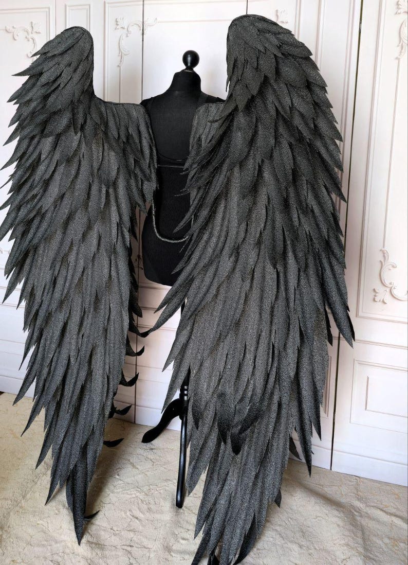 Fallen Angel Black Wings – Mythical Maleficent Gothic Cosplay ...
