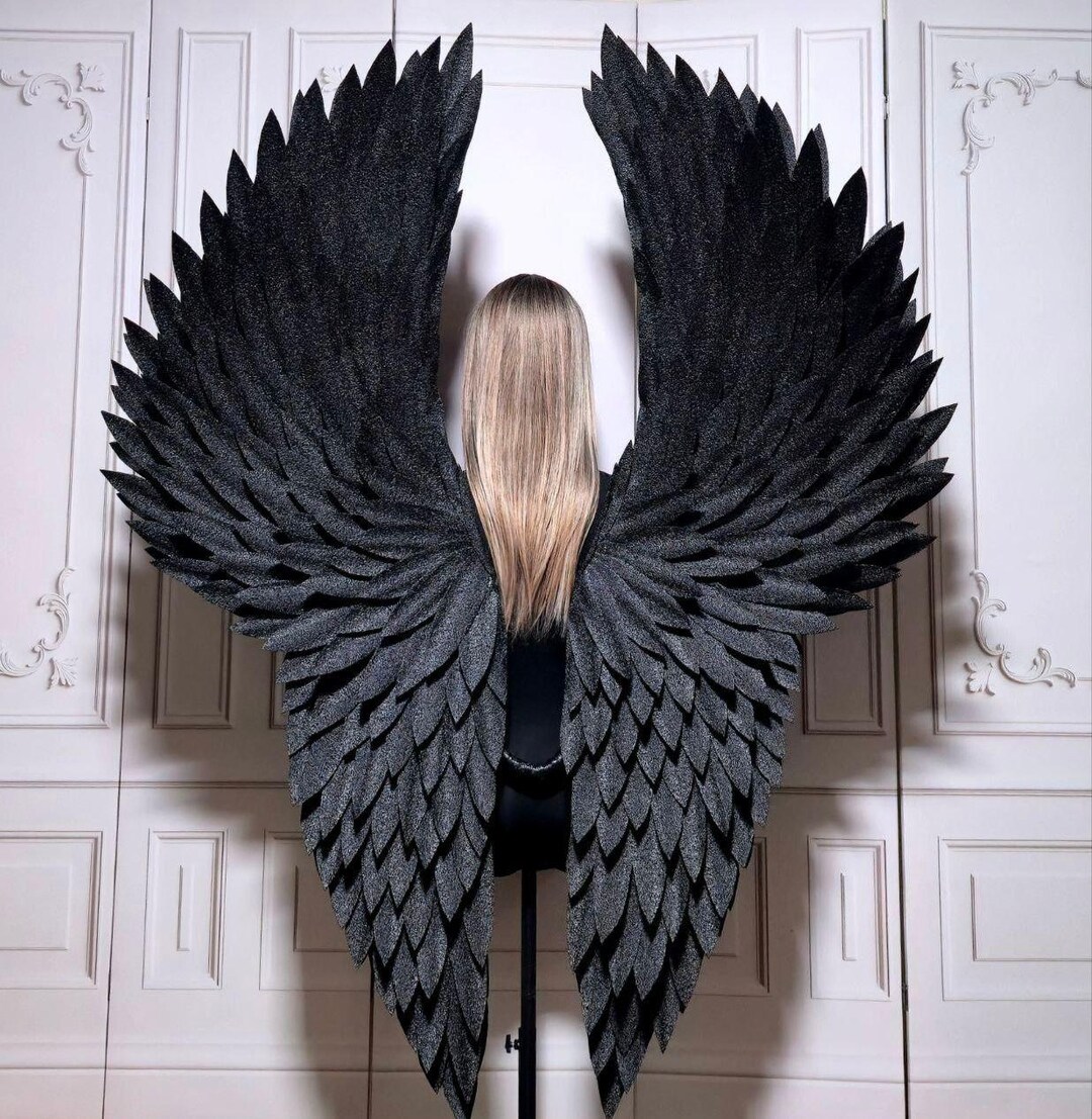 Large Black Angel Wings – Gothic Cosplay Costume, Photoshoot Prop - Etsy