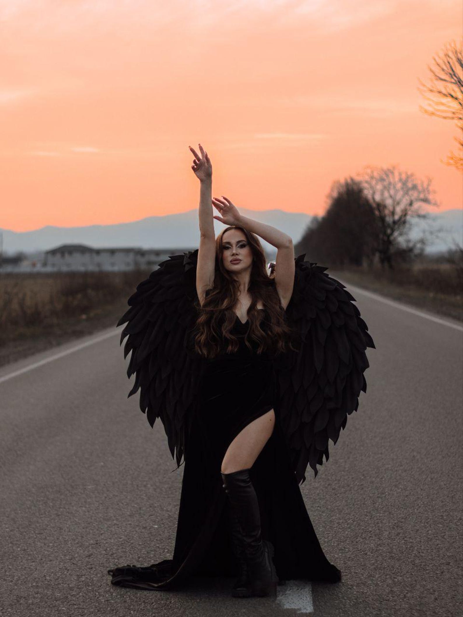 Black Magic Angel Wings: Handmade Cosplay Photo Prop - Etsy