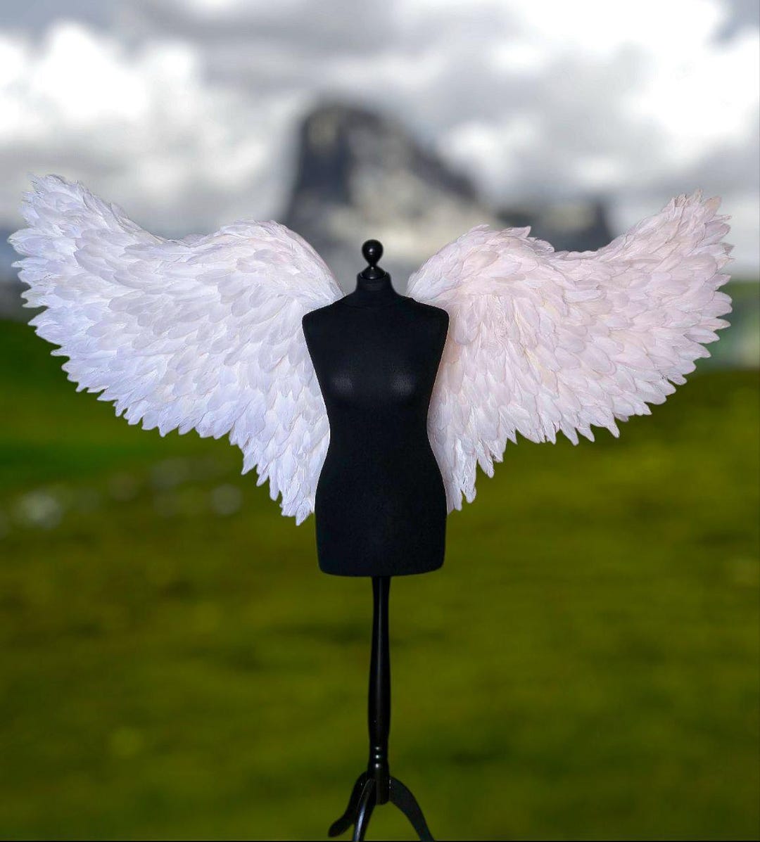 Handmade Real Feather Angel Wings: 71" Wingspan, Photoshoot Prop - Etsy
