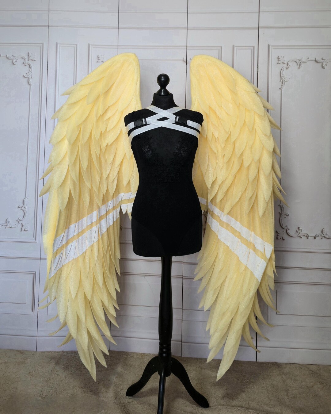 Hazbin Hotel Abel Cosplay Wings – Large Yellow Angel Wings, Anime ...