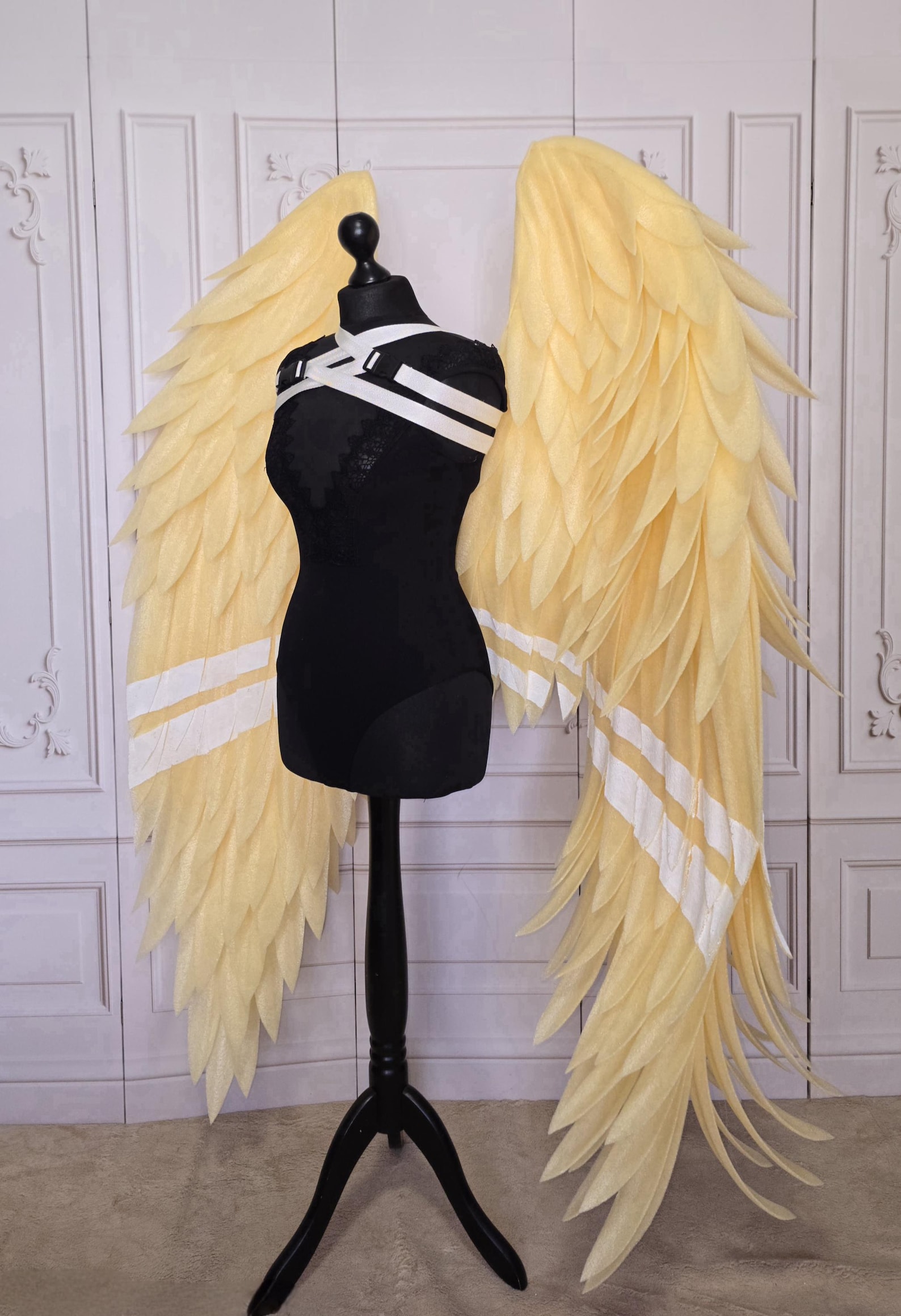 Hazbin Hotel Abel Cosplay Wings – Large Yellow Angel Wings, Anime ...