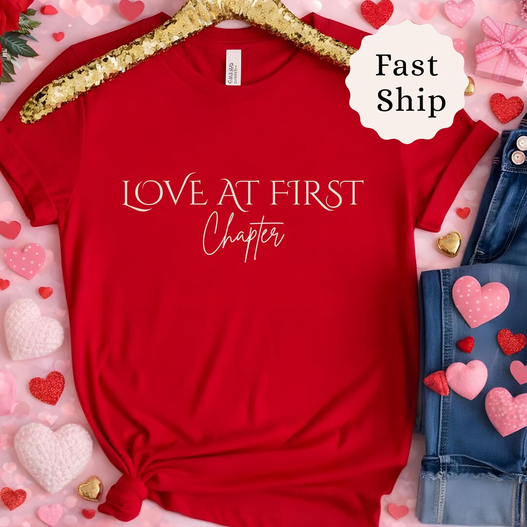 Reading Shirt Comfort Colors, Love at First Chapter Shirt, Bookworm ...