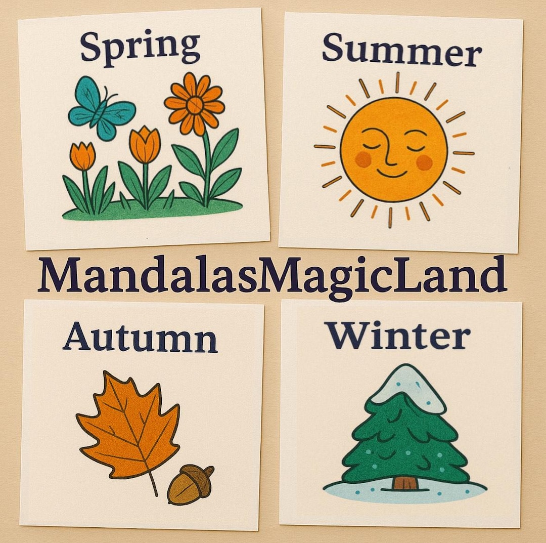 Seasons Coloring Book: 20 Printable Pages for Relaxation (digital ...